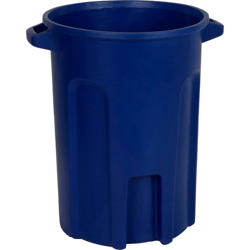 Toter® Round Trash Can With Lift Handle, 44 Gal. Cap., Blue