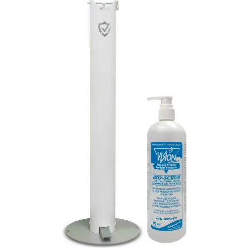 Touchless Hand Sanitizer Stand with Vision BioScrub Hand Sanitizer ...