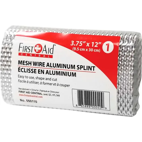 First Aid Central™ Wire Aluminum Splint, 3.75" x 12"