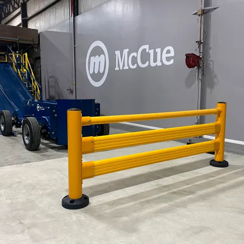 McCue Pedestrian Guard Rail Kit, 10'L, Yellow, Pack of 3