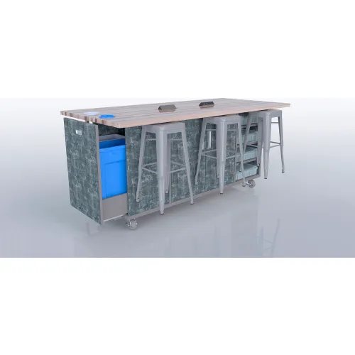 CEF ED Original Classroom Table, 84"L x 48"W x 36"H, Paint Scrape Steel ...