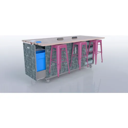 CEF ED Original Classroom Table, 84"L x 48"W x 42"H, Paint Scrape Steel ...