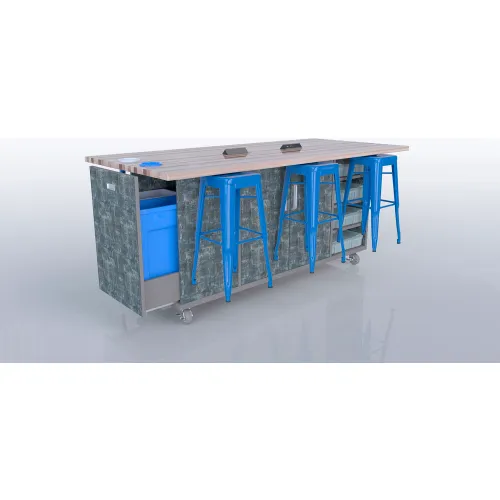 CEF ED Original Classroom Table, 84"L x 48"W x 42"H, Paint Scrape Steel ...