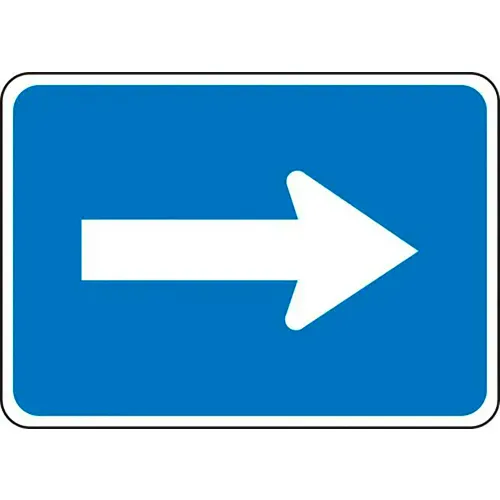AccuformNMC™ Left Or Right Arrow Traffic Safety Sign, HIP Aluminum, 15 ...