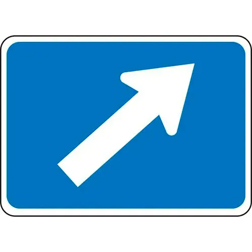 AccuformNMC™ Diagonal Right Arrow Traffic Safety Sign, HIP Aluminum, 15 ...