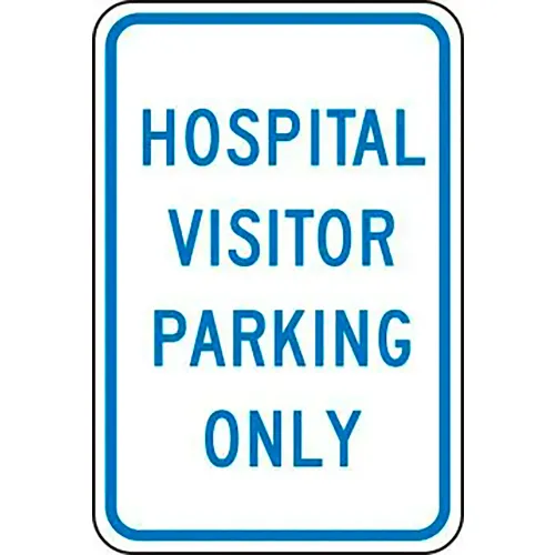AccuformNMC™ Hospital Visitor Parking Only Safety Sign, EGP Aluminum ...