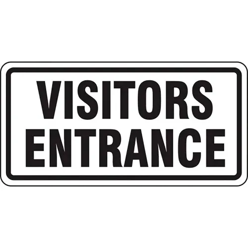 AccuformNMC™ Visitors Entrance Traffic Sign, EGP Reflective Aluminum ...