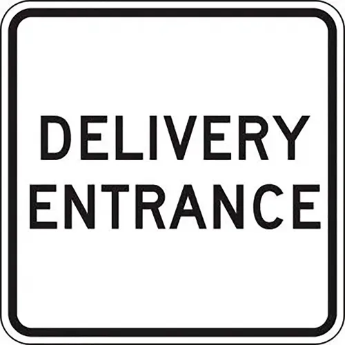 AccuformNMC™ Delivery Entrance Traffic Sign, EGP Reflective Aluminum ...