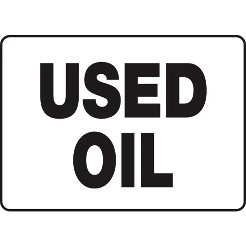 Accuform MCHL517VA Chemicals & HazMat Sign, Used Oil, 10"W x 7"H, Aluminum