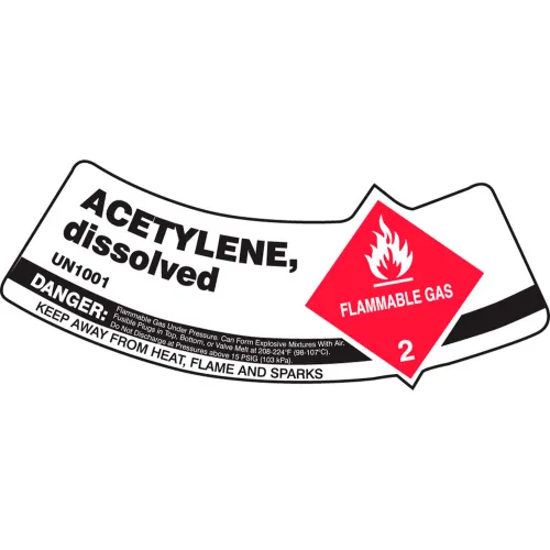 Accuform MCSLAMGXVE Gas Cylinder Label, Ammonia Anhydrous Liquefied ...