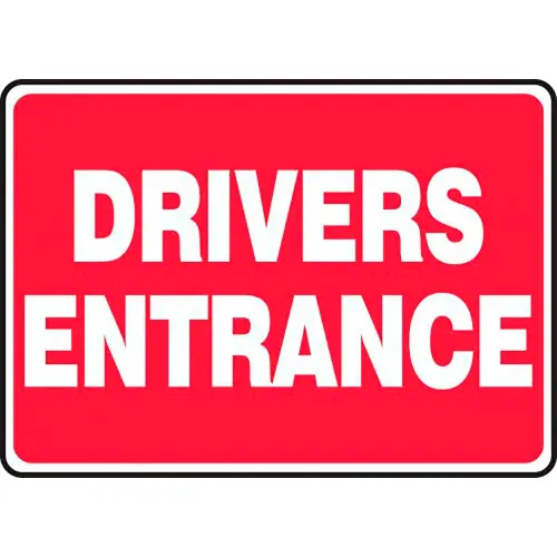AccuformNMC™ Drivers Entrance Delivery Location Sign, Aluminum, 10" x ...