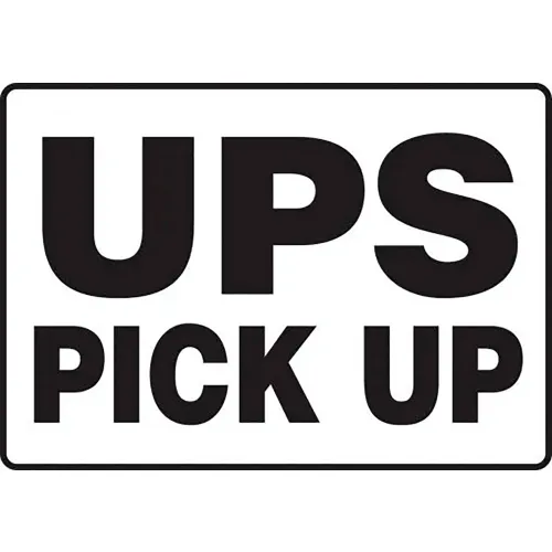 AccuformNMC™ UPS Pick Up Delivery Location Sign, Adhesive Vinyl, 14" x ...