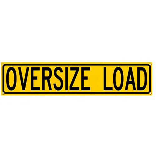 AccuformNMC™ Oversize Load Transportation Sign, Reflective Vinyl, 18" x ...
