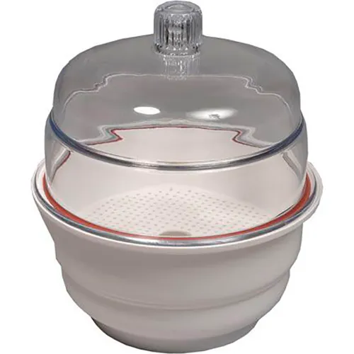 United Scientific™ Desiccator, Non-Vacuum, White Base, Polypropylene ...