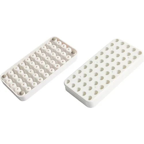 United Scientific™ Cryo Rack, Polycarbonate, 50 Places, White