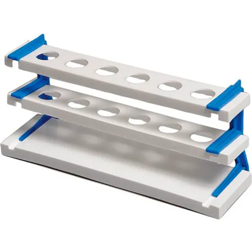 United Scientific™ Nessler Cylinder Rack For 50ml Tubes, PP, 6 Tubes, White