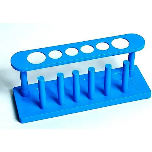United Scientific™ Test Tube Rack, Plastic, 6 Places, Blue