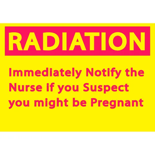 Zing Eco Safety Sign, Radiation Notify Nurse, 10"W x 7"H, Recycled ...