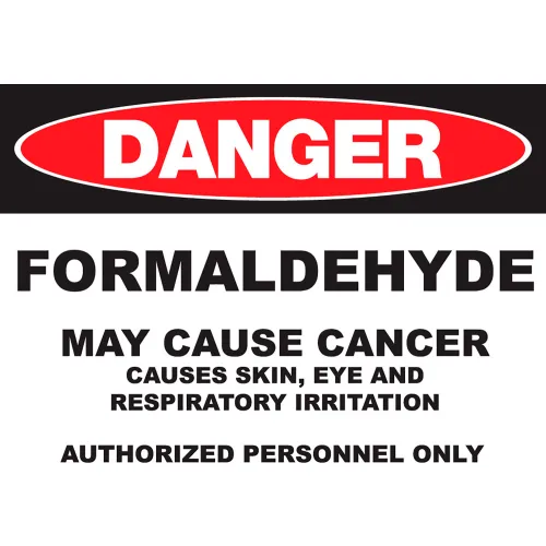 Zing Eco GHS Sign, Danger Formaldehyde, 14"W x 10"H, Recycled Plastic