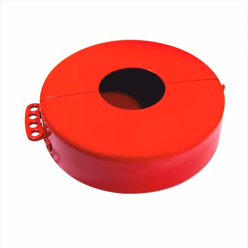 Zing Gate Valve Lockout, Fits 5" - 6-1/2" Dia. Handles, Steel, Red