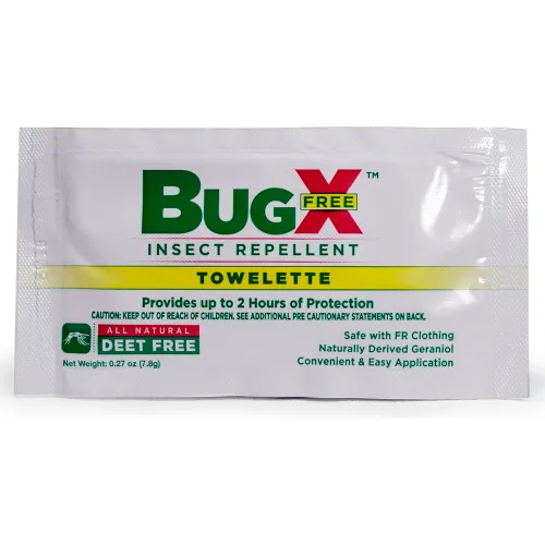 CoreTex® Bug X FREE 12843 Insect Repellent, DEET Free, Towelette, 300/Case