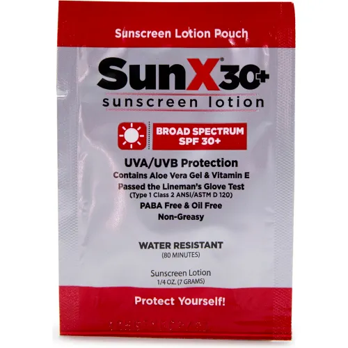 CoreTex® Sun X 30 71433 Sunscreen Lotion, SPF 30+, Lotion, Pouch, 300/Case