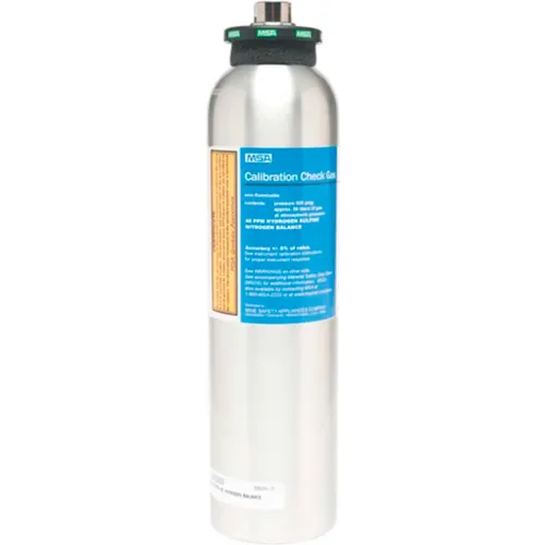 MSA Calibration Test Gas Cylinder, 58 Liter, 60 Ppm CO, 20 Ppm H2S ...
