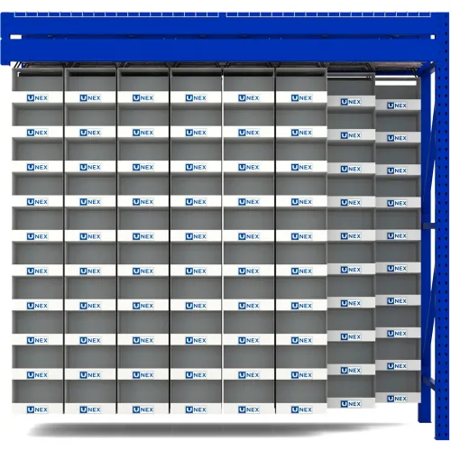 UNEX® SpeedCell® Ready Bay Pick Rack, Add-On, Small, 96"W x 42"D x 96"H, Blue/White