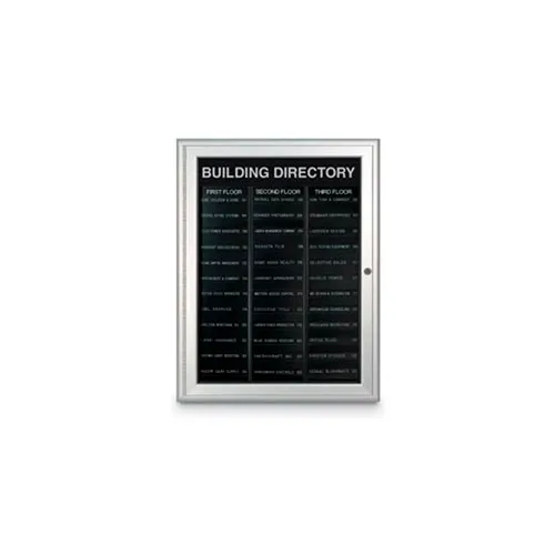 United Visual Products 41"W x 34"H 5-Column Letter Board with Satin ...