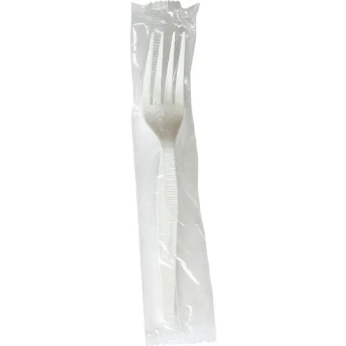 Boardwalk® Heavyweight Wrapped Forks, Polystyrene, White, 1000/Carton