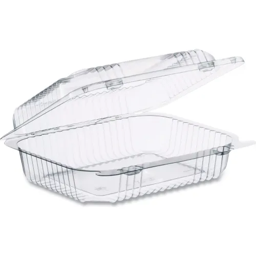 Dart® StayLock Clear Hinged Lid Container, 6"L x 7"W x 2-1/8"H, Clear ...