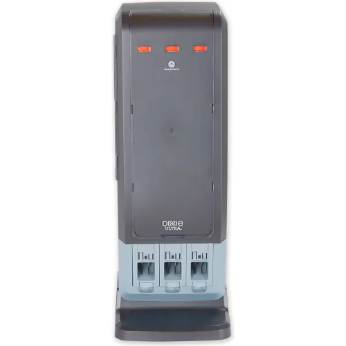 Dixie® SmartStock Tri-Tower Cutlery Dispenser, Black/Gray