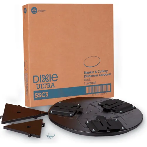 Dixie® SmartStock® Dispenser Carousel, Plastic, Black