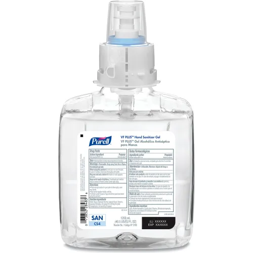 PURELL® VF PLUS Gel Hand Sanitizer, 1200 mL Refill, Fragrance-Free, For ...
