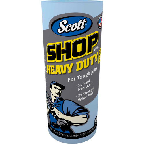 Scott Pro Shop Towels, 1-Ply, Blue, 10-2/5" X 11", 12 Cans/Case - KIM32992