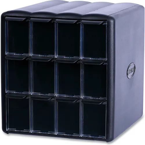FLAVIA® Four Column Merchandiser, 12 Compartments, Black
