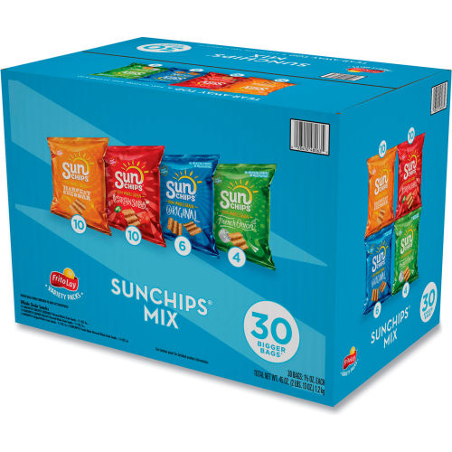 SunChips® Variety Mix, Assorted Flavors, 1.5 oz Bags, Pack of 30