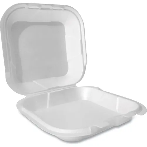 Plastifar Hinged Lid Container, Secure Two Tab Latch, White, 100/Sleeve ...