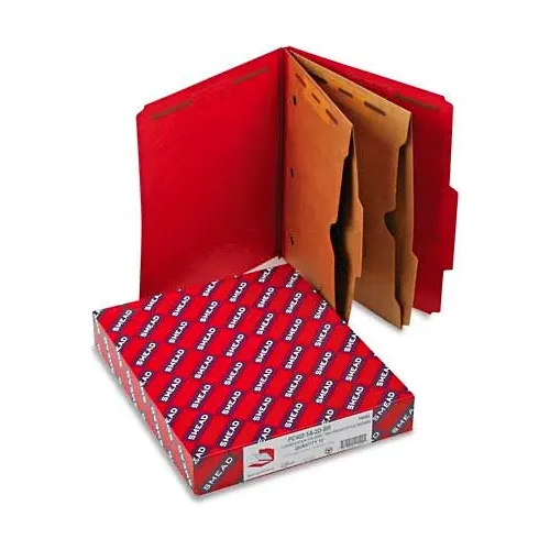 Smead® Pressboard Folders, Two Pocket Dividers, Letter, Six-Section ...
