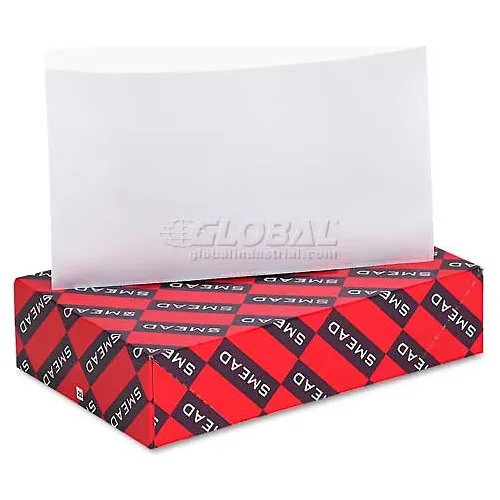 Smead® Self-Adhesive Poly Pockets, Top Load, 9 x 5-9/16, Clear, 100/Box