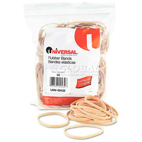 Universal® Rubber Bands, Size 32, 3 x 1/8, 205 Bands/1/4lb Pack