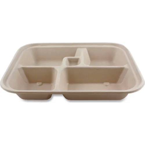 World Centric® Fiber Bento Box Container, 12"L x 9-1/2"W x 2"H, Natural ...