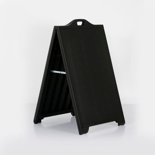 SignPro Two-Sided Street Sign, Black, 28-9/10"L x 26-3/4"W x 44-11/16"H