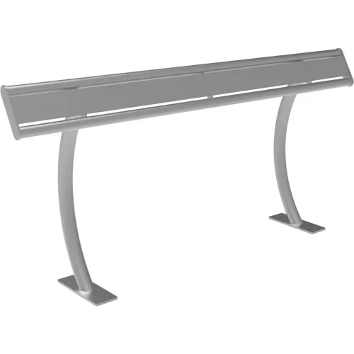 UltraSite® Hartford 6' Leaning Rail, Surface Mount, Gray