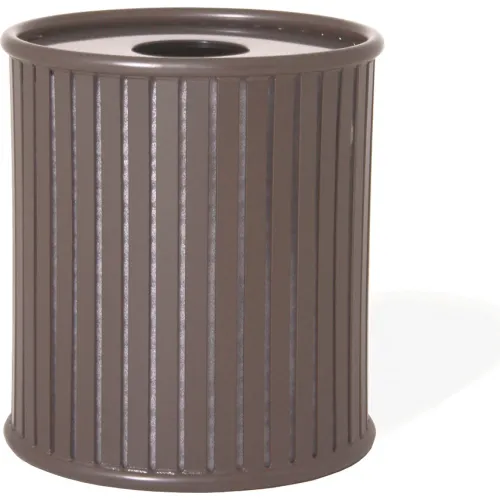 UltraSite® Augusta Steel Outdoor Trash Can with Rain Bonnet Lid, 36 ...