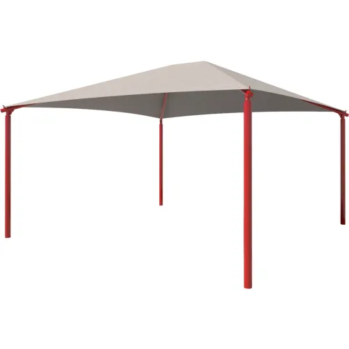 Superior® Shade Square Hip Shade, Four Column 8'H, Inground Mount, 16'W ...