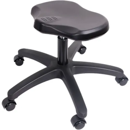 Blue Ridge Ergonomics Polyurethane Ray Stool, Desk Height with Casters ...