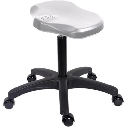 Blue Ridge Ergonomics Polyurethane Ray Stool, Medium Bench Height with ...