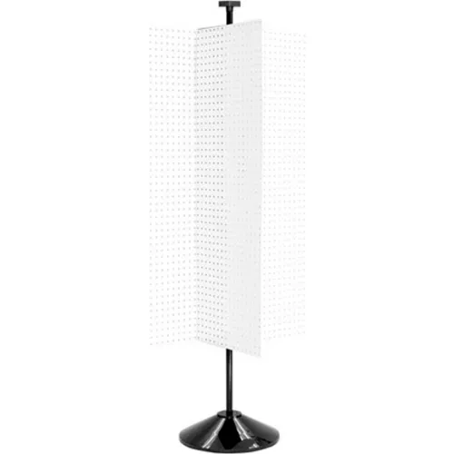 Pegboard Spinner Display, 28"W x 68"H, White/Black
