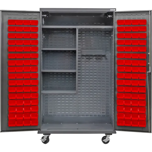 Global Industrial™ E-Locking Configurable Mobile Janitorial Cabinet, 48 ...